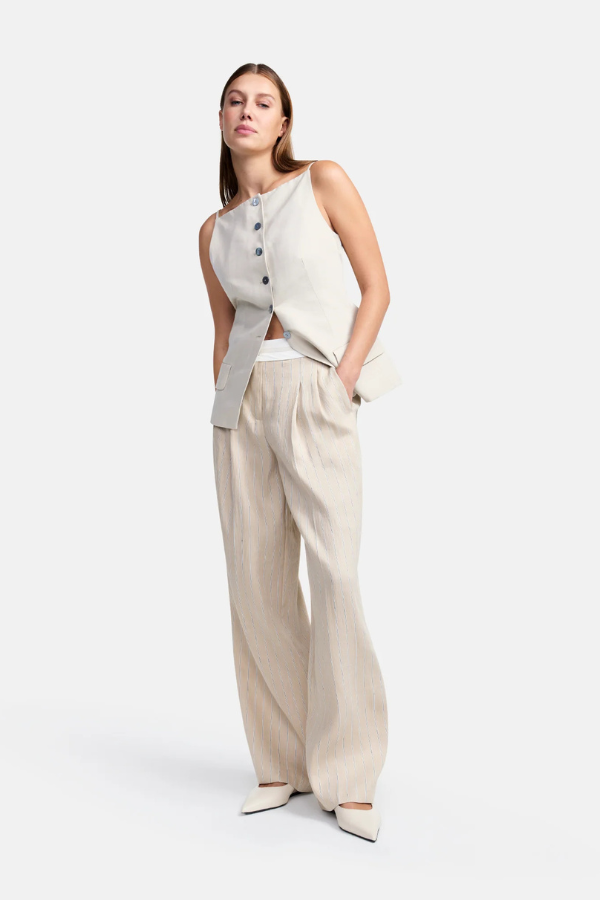 Cambio Anny Pinstripe Waist Band Trouser — Danna Nicole